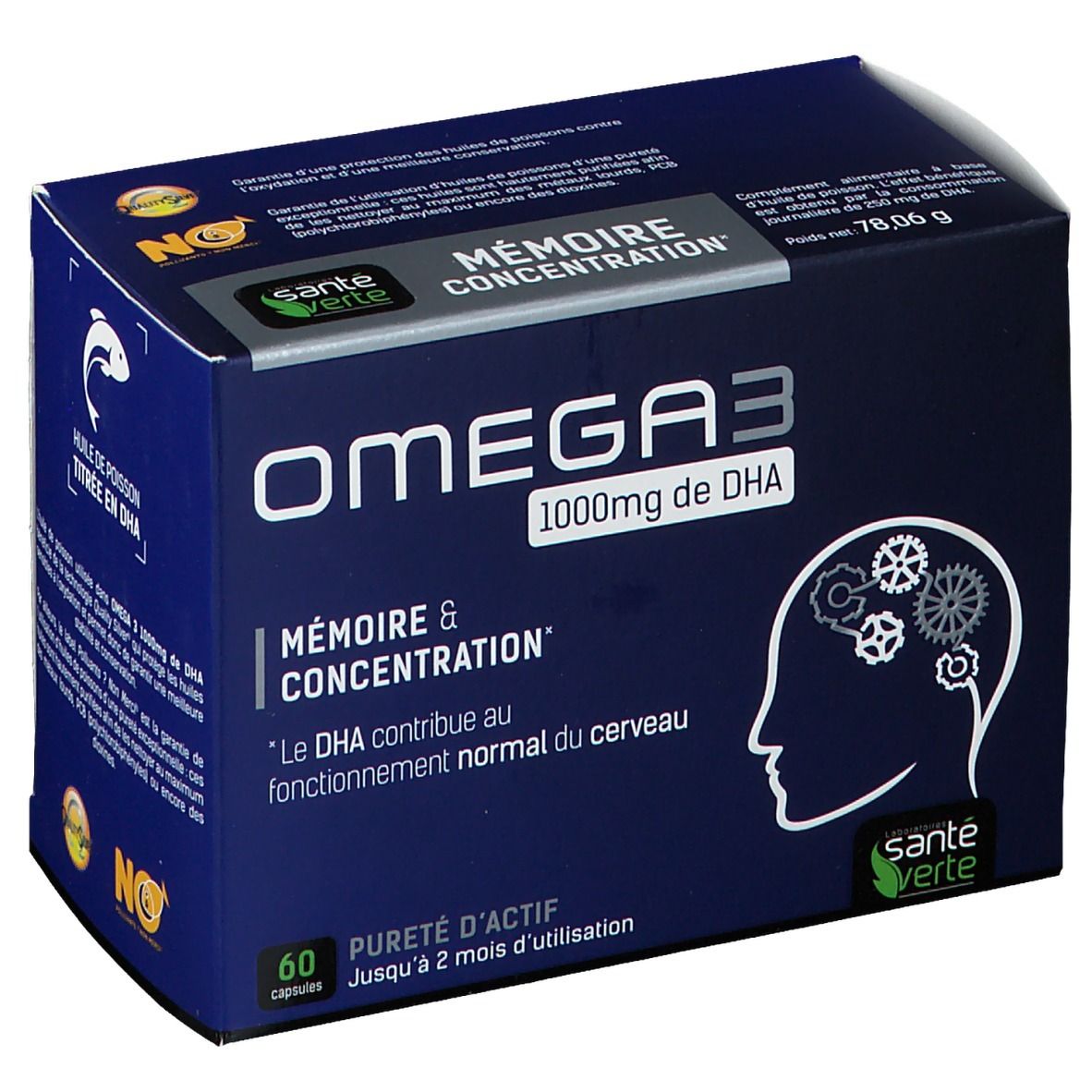 Sante Verte Omega 3 1000 mg DHA 60 St - Redcare Apotheke