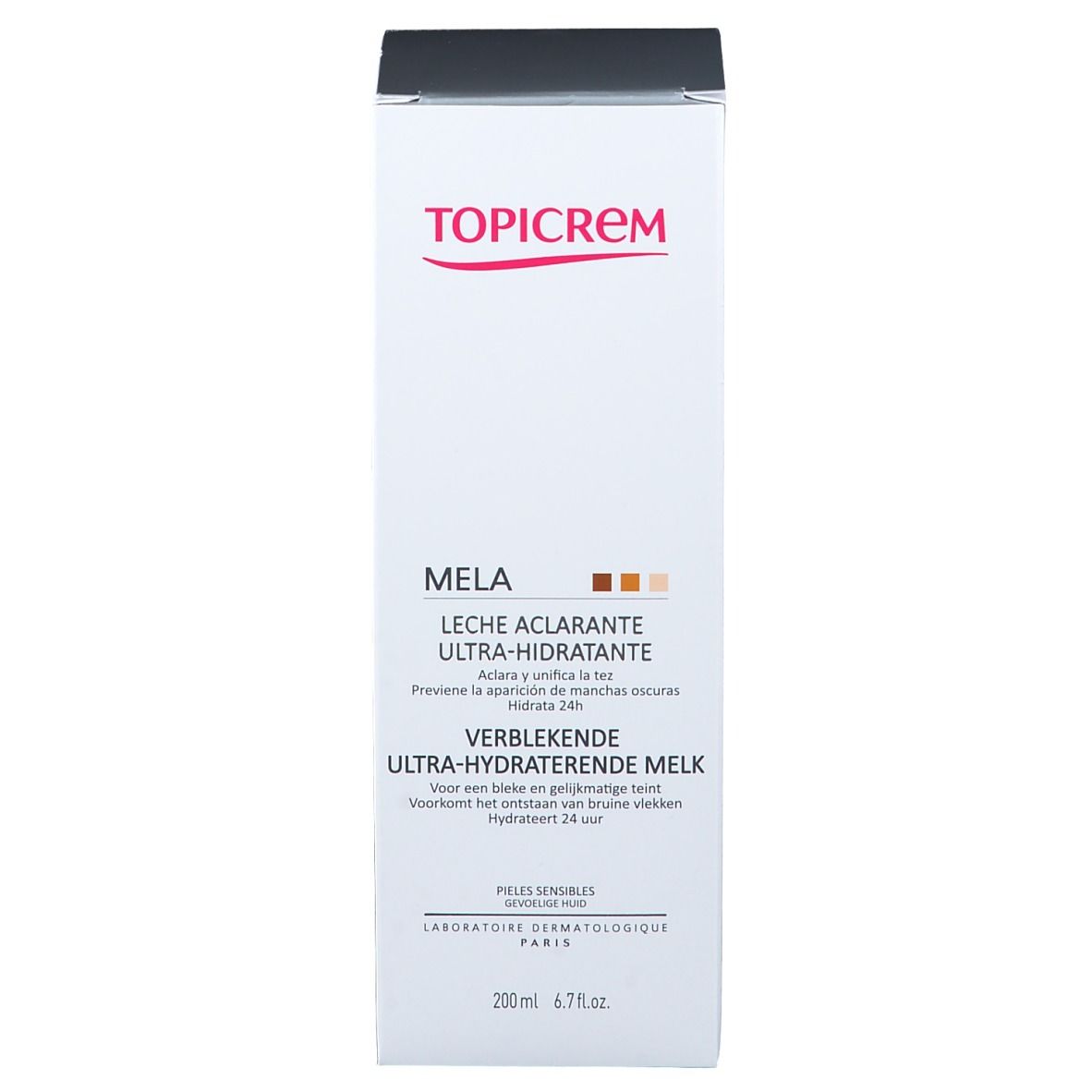 TOPICREM MELA Lait Éclaircissant ultra-hydratant 200 ml - Redcare Apotheke