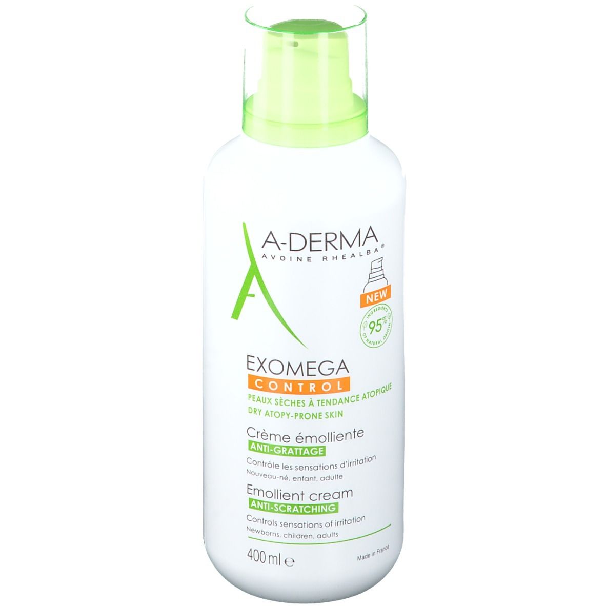 A-DERMA EXOMEGA CONTROL Crème émolliente anti-grattage 400 ml - Redcare ...