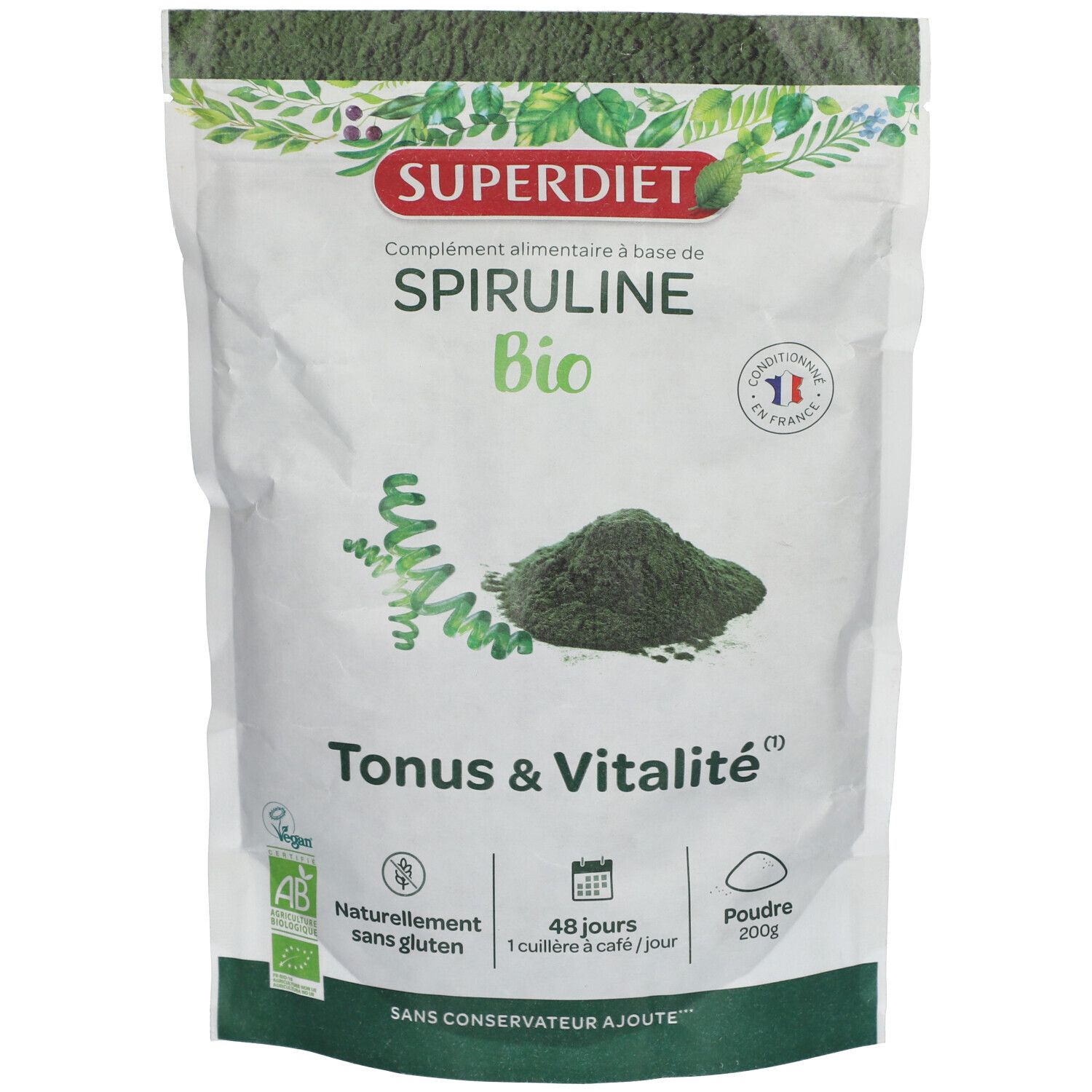 SUPERDIET Spirulina BIO Pulver 200 g - Redcare Apotheke