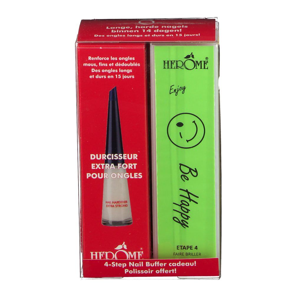 Herôme® Coffret Durcisseur Extra Fort + Polissoir à Ongles Quatre ...