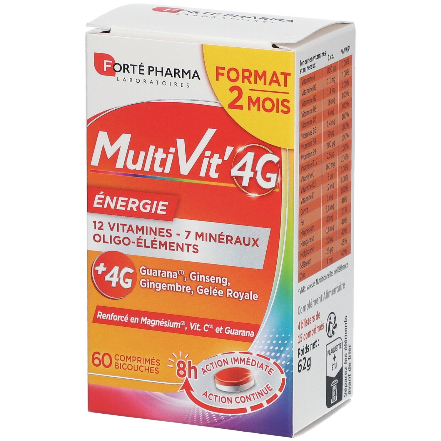 Forté Pharma MultiVit'4G Energie 60 St - Redcare Apotheke