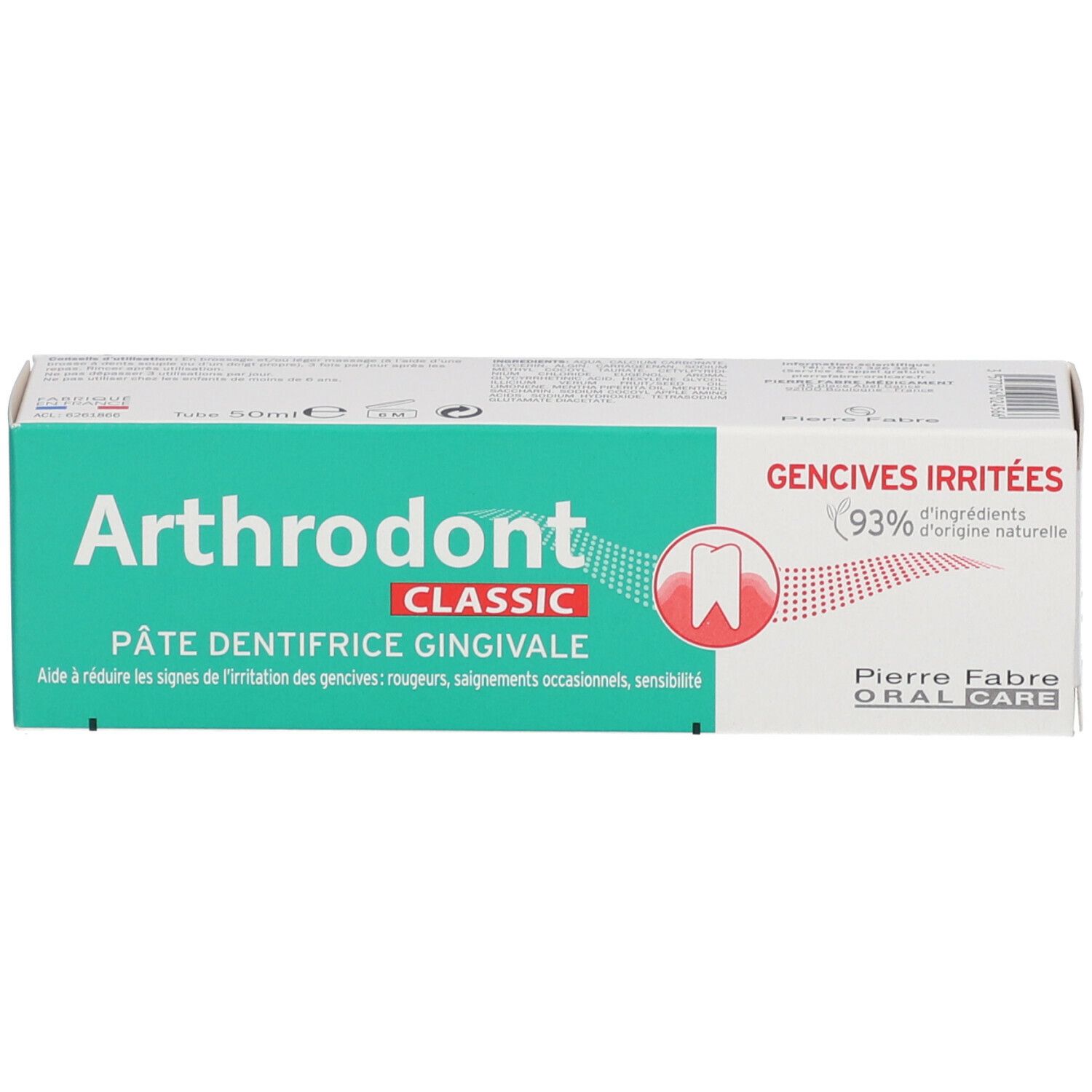 ARTHRODONT CLASSIC Pâte Dentifrice Gencives irritées 50 ml - Redcare ...