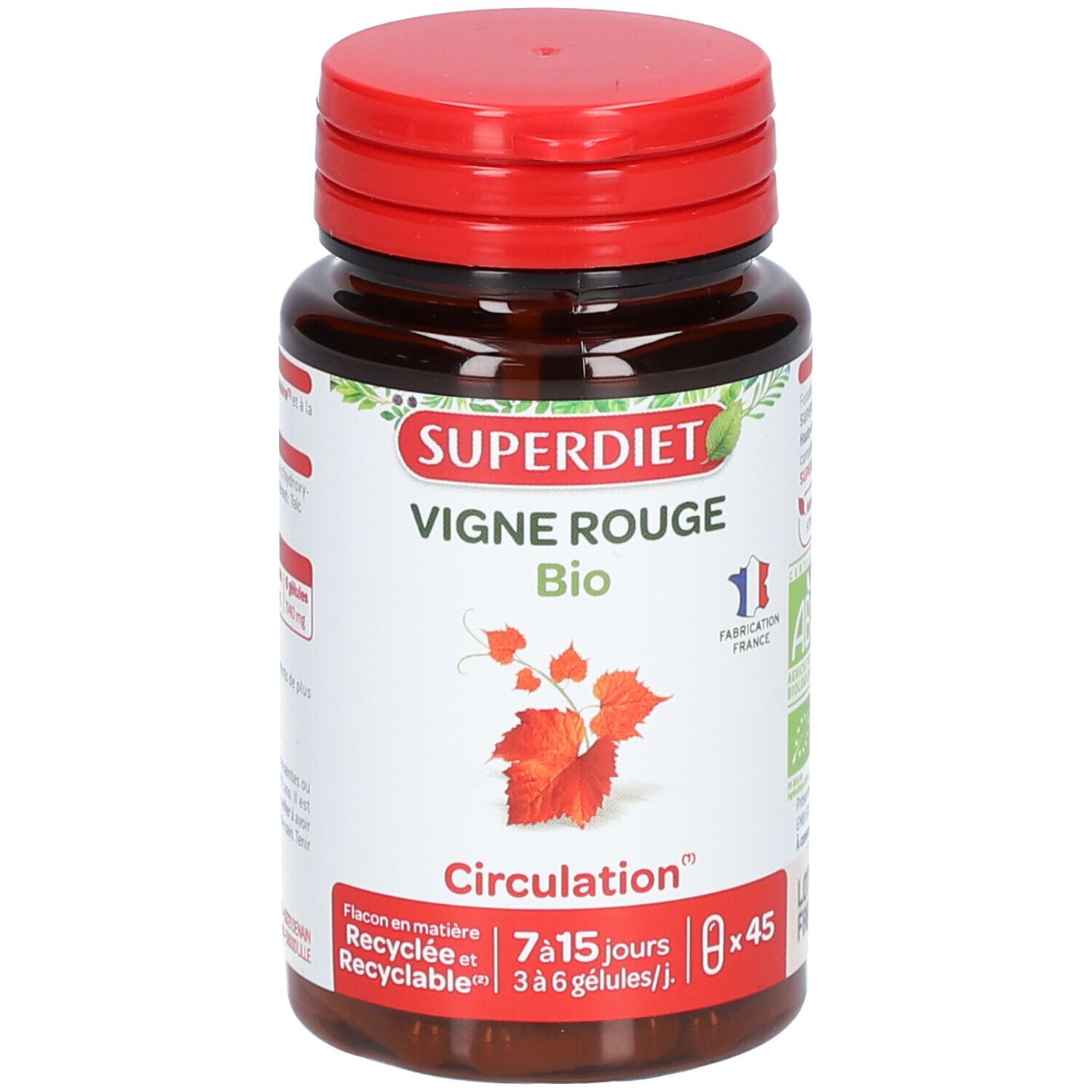 SUPER DIET Rote Weinrebe Bio Kreislauf 45 St - Redcare Apotheke