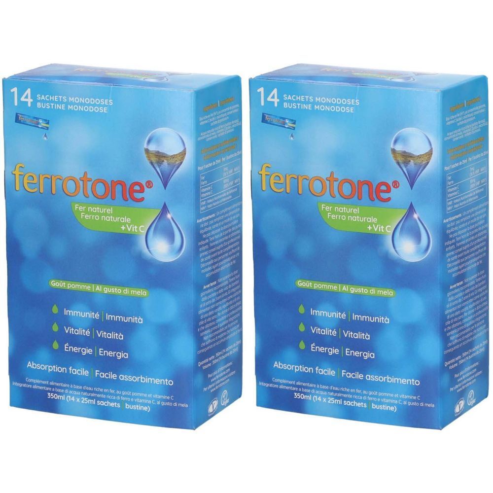 Ferrotone® + Vitamin C mit Apfelgeschmack 2x14 St - Redcare Apotheke