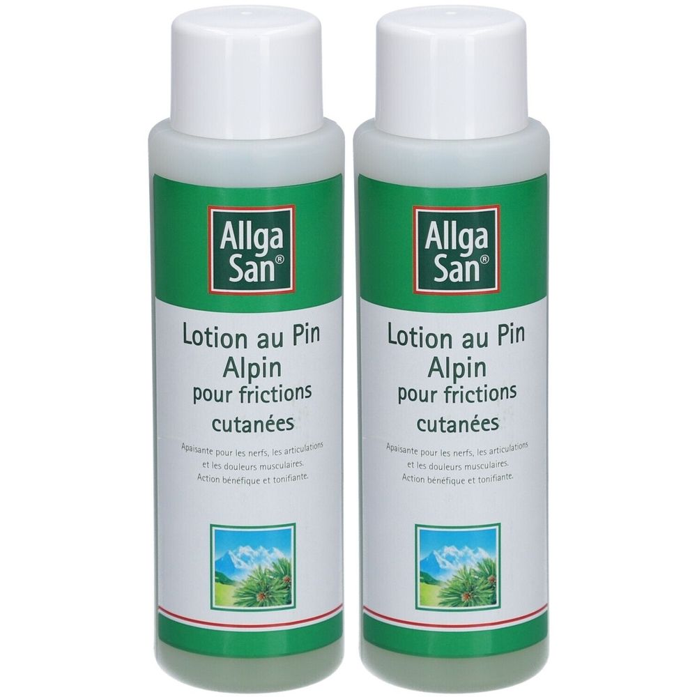 Allga San® Lotion au pin Alpin en cas de tensions musculaires & de frottements 2x250 ml ...