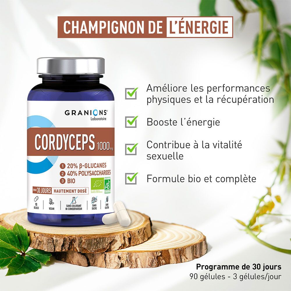 Granions Cordyceps BIO 1000 mg 90 St - Redcare Apotheke