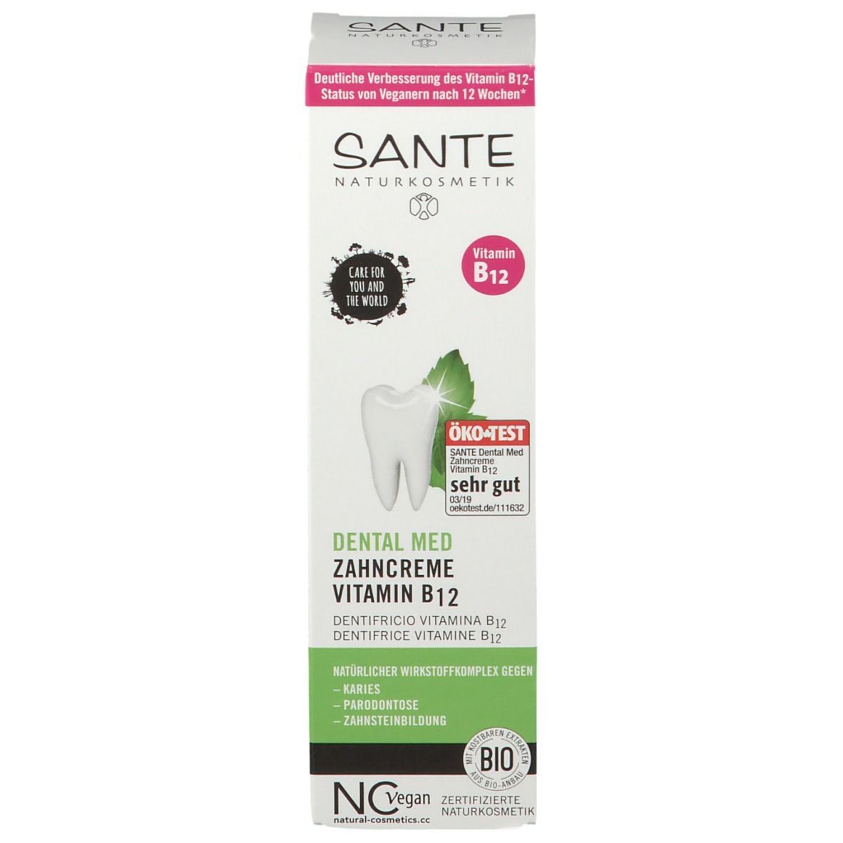 SANTE Naturkosmetik Dental Med Zahncreme Vitamin B12 75 ml - Redcare ...